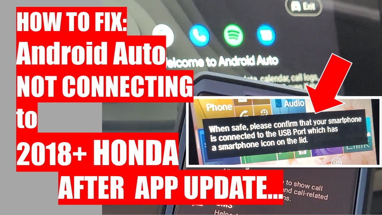 HOW TO FIX: Android Auto NOT CONNECTING to My 2018+ HONDA - AFTER APP ...