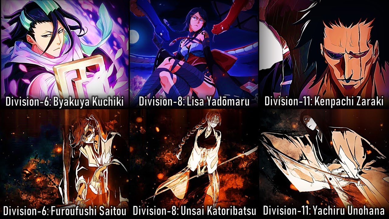 Bleach Gotei All Divisions 13 Original And Current Captains!!! - YouTube