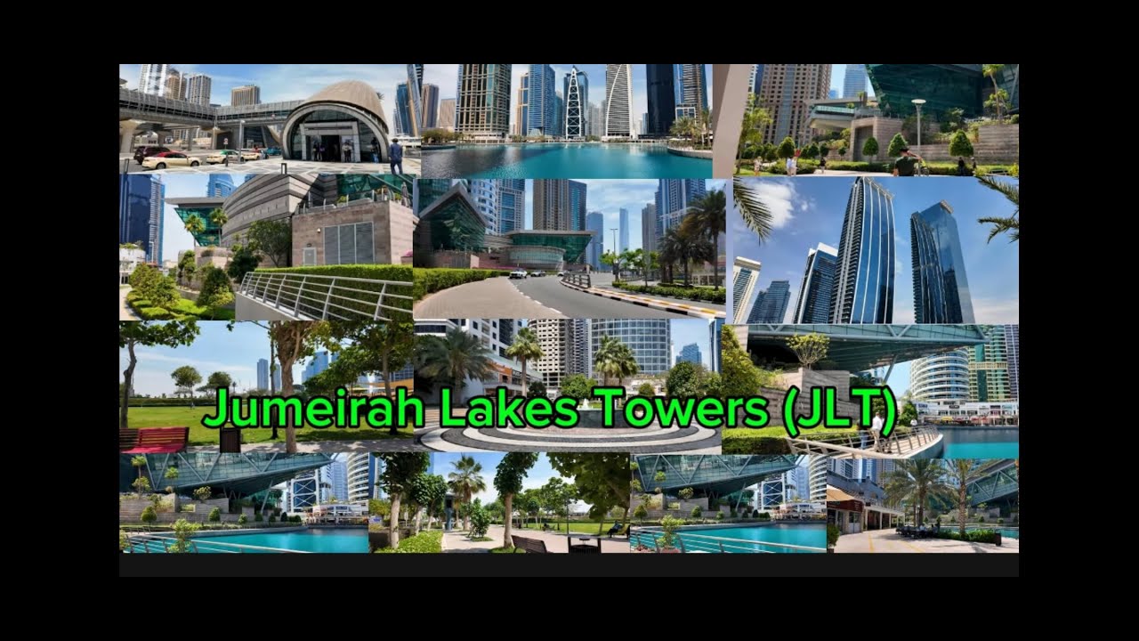 [4K] Dubai JLT Jumeirah Lake Towers Vibrant Lakeside Promenade | Day ...