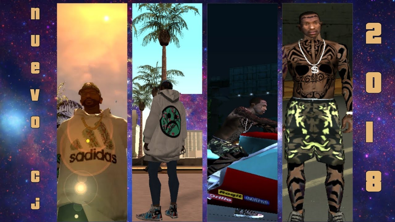 DESCARGAR NUEVO CJ CON TATUAJES ROPA TENIS Y MÁS | 2019 | GTA SAN ...