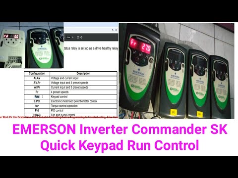 EMERSON Inverter Commander SK Quick Keypad Run Control - YouTube