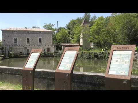 Chantier-école du Lycée le Cluzeau au moulin d'Eymet - YouTube