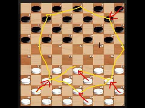 Explanation of the Line Diagram in International Draughts - YouTube