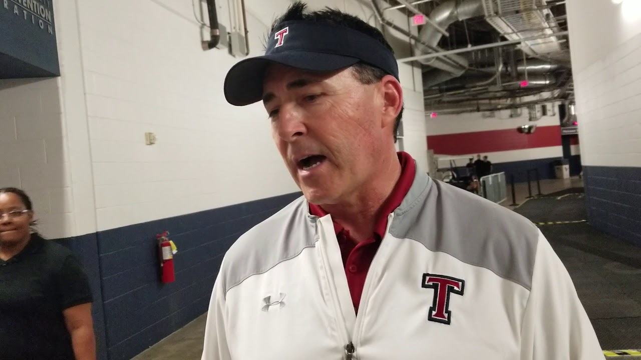 Tompkins coach Todd McVey after the loss to West Brook - YouTube