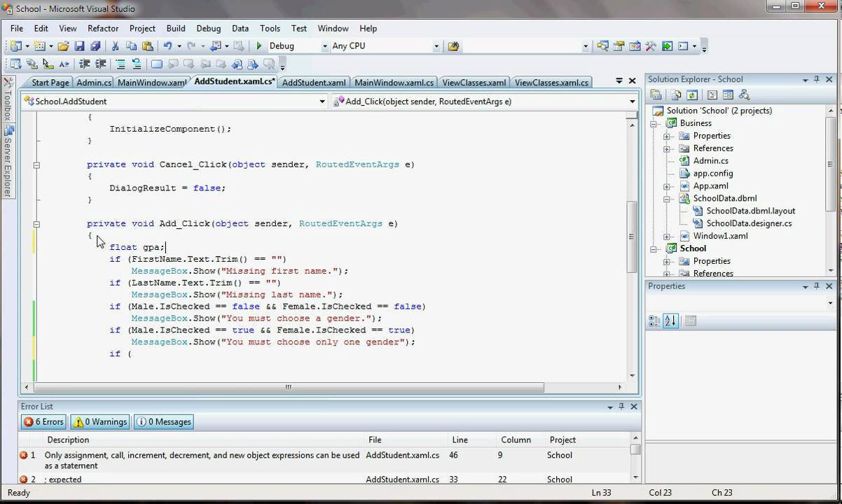 Tutorial 15 - Visual Studio 2008, Linq to SQL, C#, and WPF - YouTube