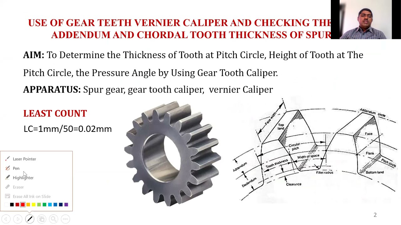 gear tooth vernier caliper - YouTube