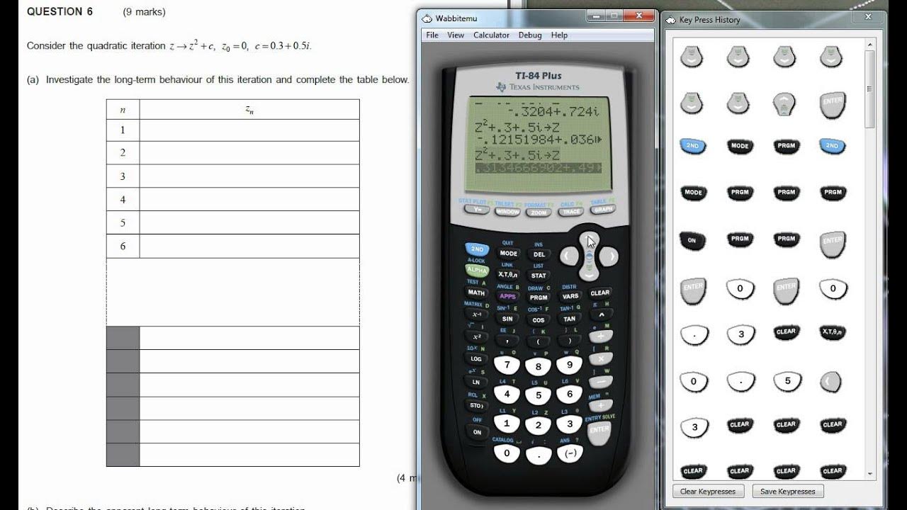 TI-84 Tutorial: Quadratic Iteration - YouTube