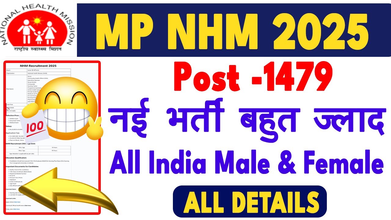 MP NHM New Vacancy 2025 | MP NHM CHO CCH Vacancy Kab Ayegi ? | MP CHO ...