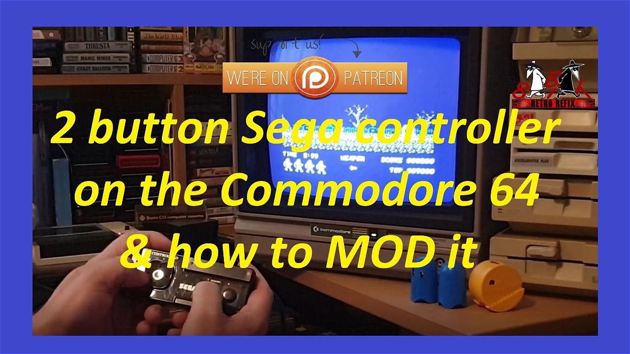 Commodore 64 2 Button Controller MOD - YouTube