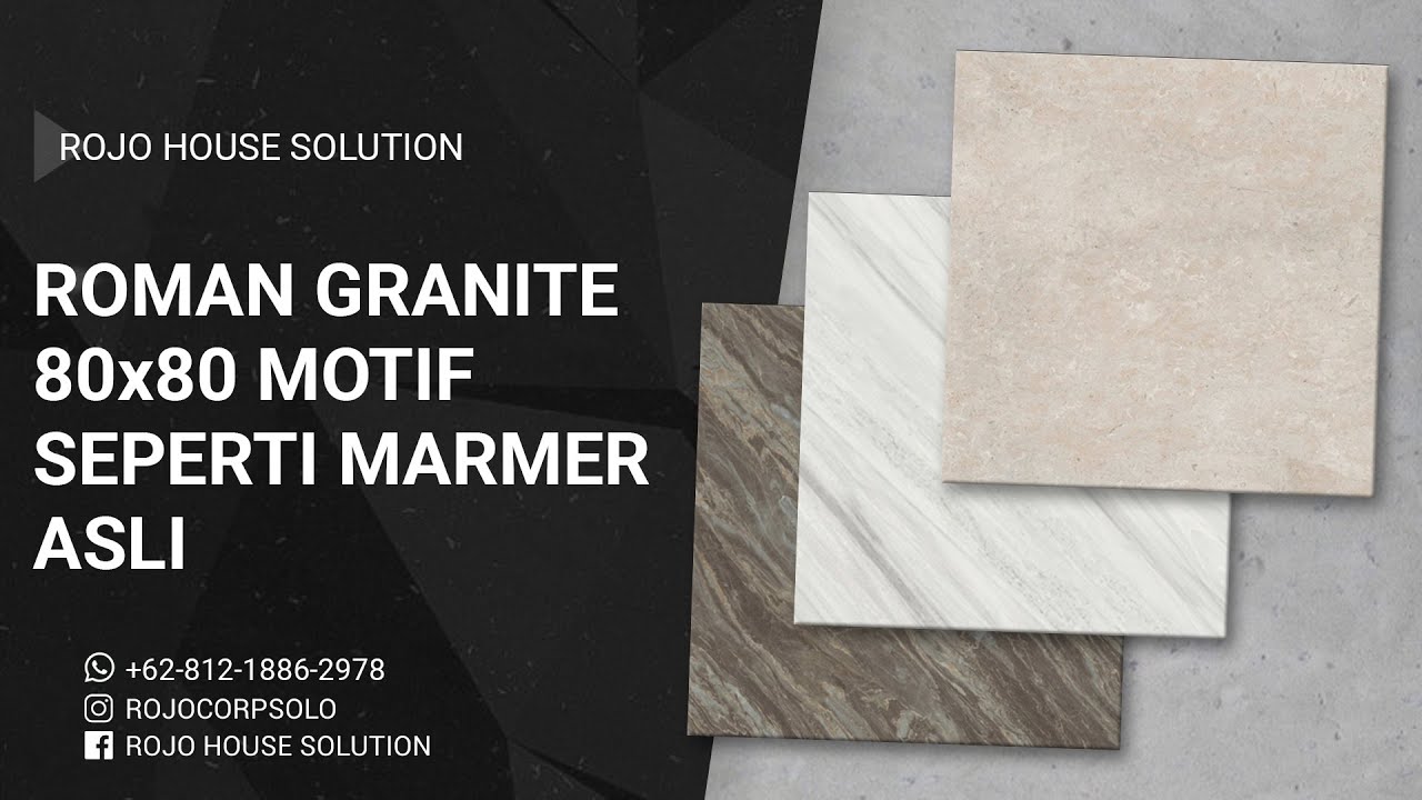 Roman Granite 80x80 Motif Seperti Marmer Asli #RojoHouseSolution - YouTube