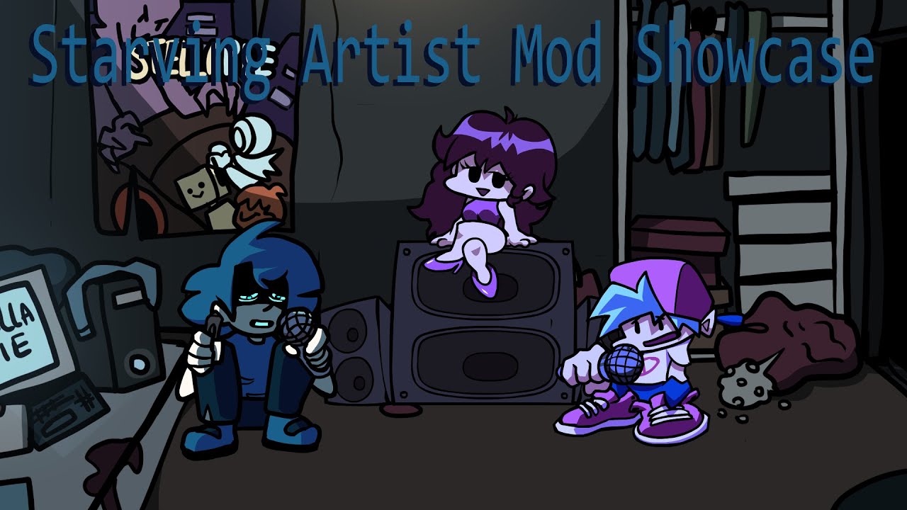 Friday Night Funkin' Starving Artist Mod Showcase. - YouTube