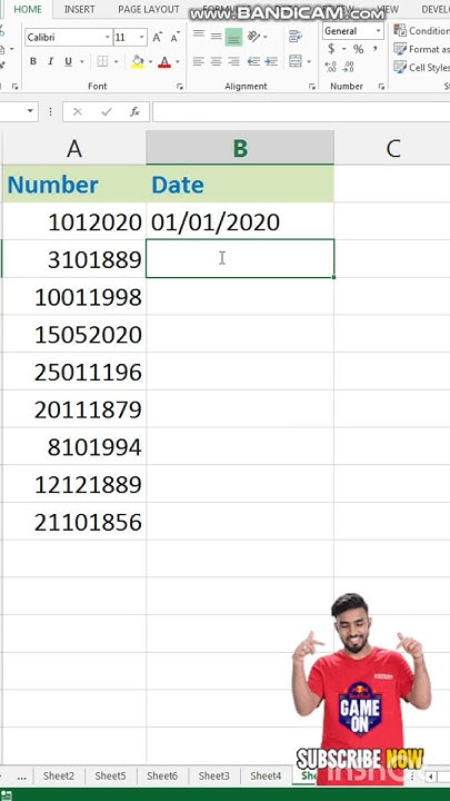 Convert Number Into Date Trick #shorts #excel #exceltips #exceltutorial #ccc #formatting #text ...