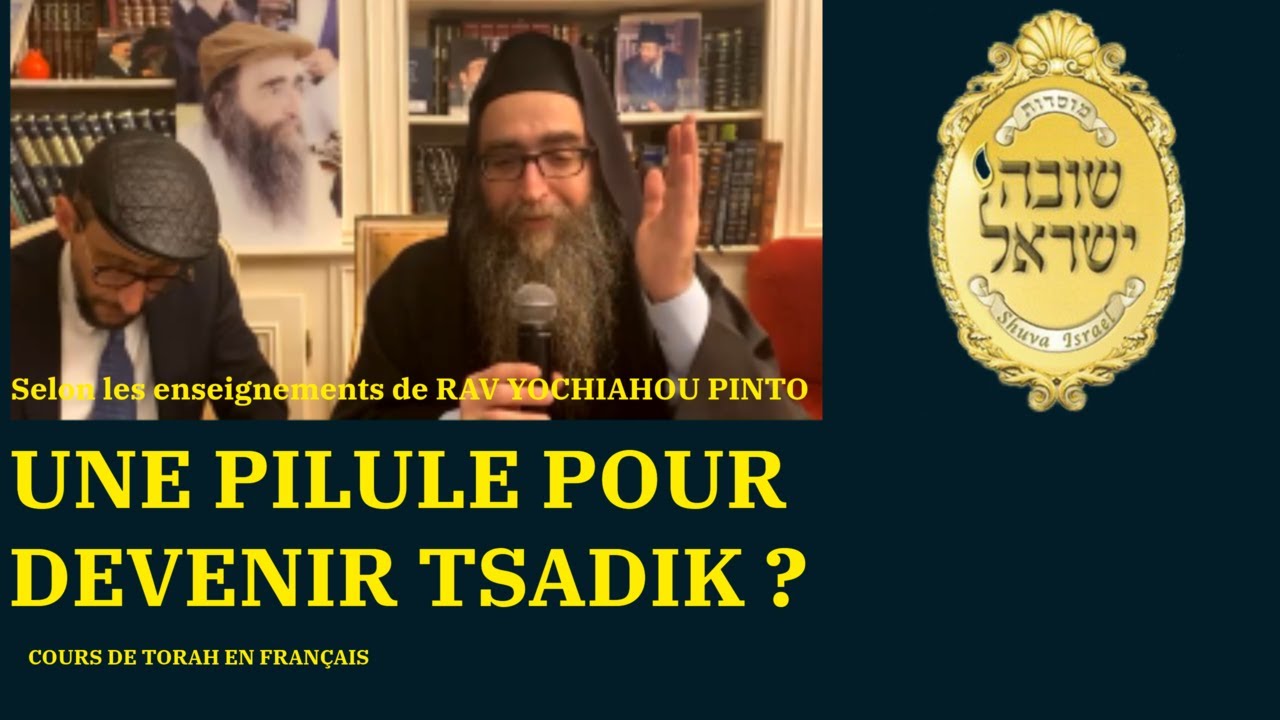 EXISTE-T-IL UNE PILULE POUR DE DEVENIR UN TSADIK ? LA TORAH AVEC UN ...
