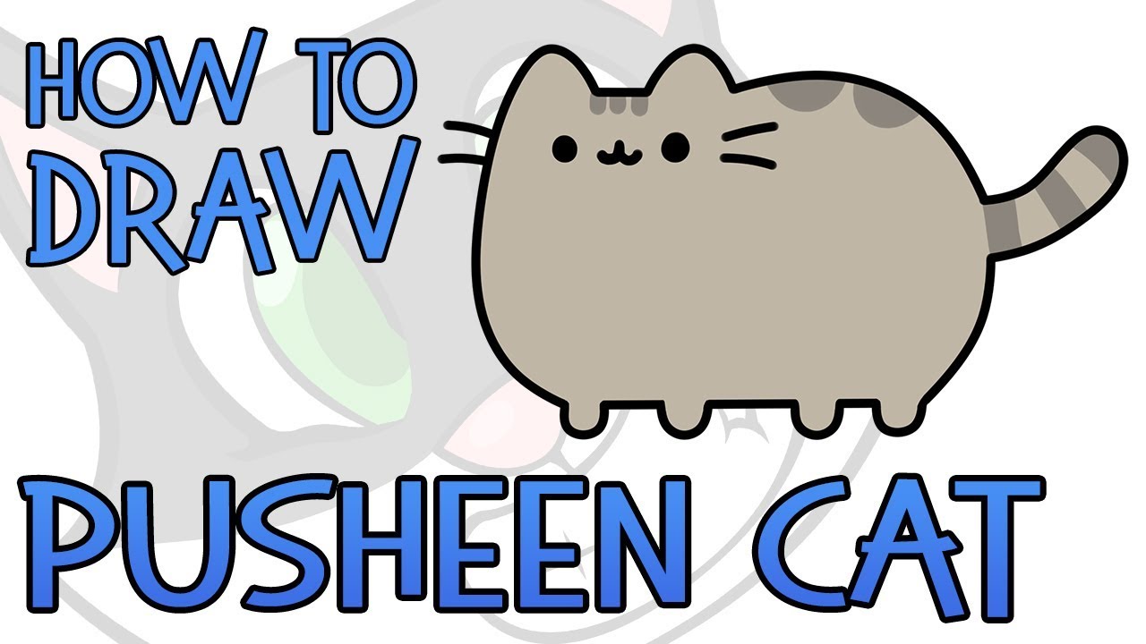 How To Draw Pusheen Cat - SUPER EASY METHOD! - YouTube