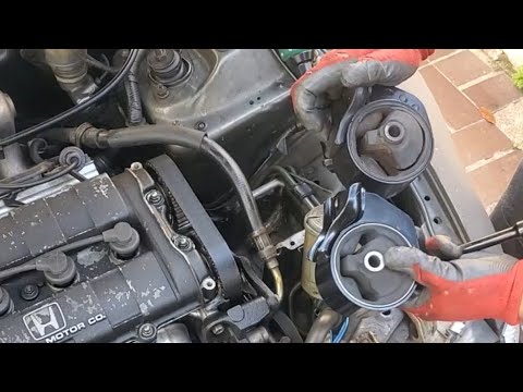 Reemplazo base superior izquierdo motor D16A9, #Honda #Civic 1995 - YouTube