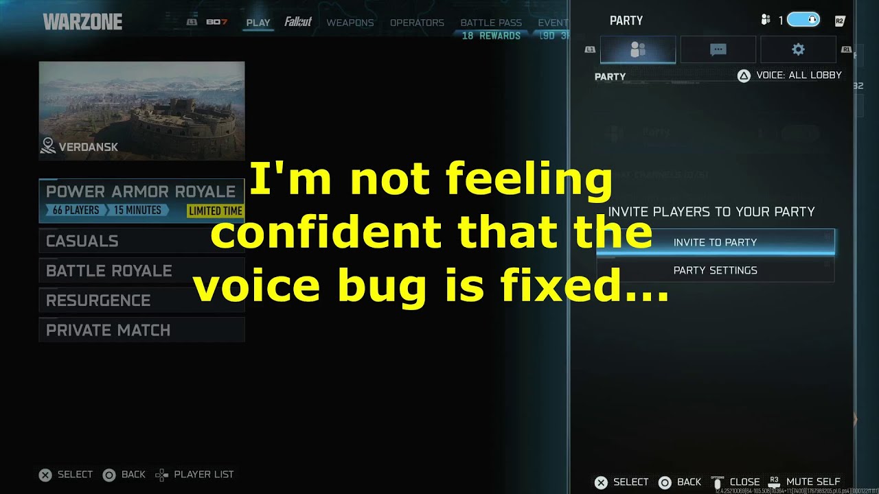 COD:Warzone on PS4 – Voice Bug Fixed? – Not Sure - YouTube