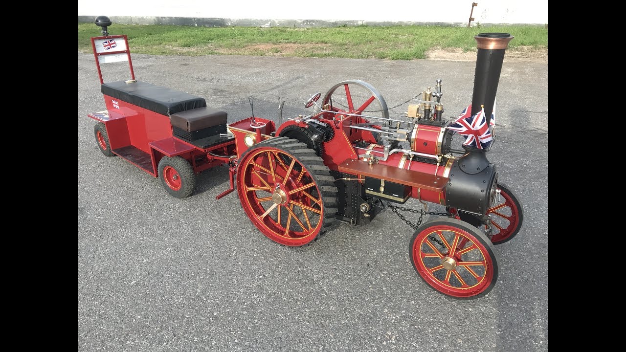 Burrell traction engine in 4 1/2" - YouTube