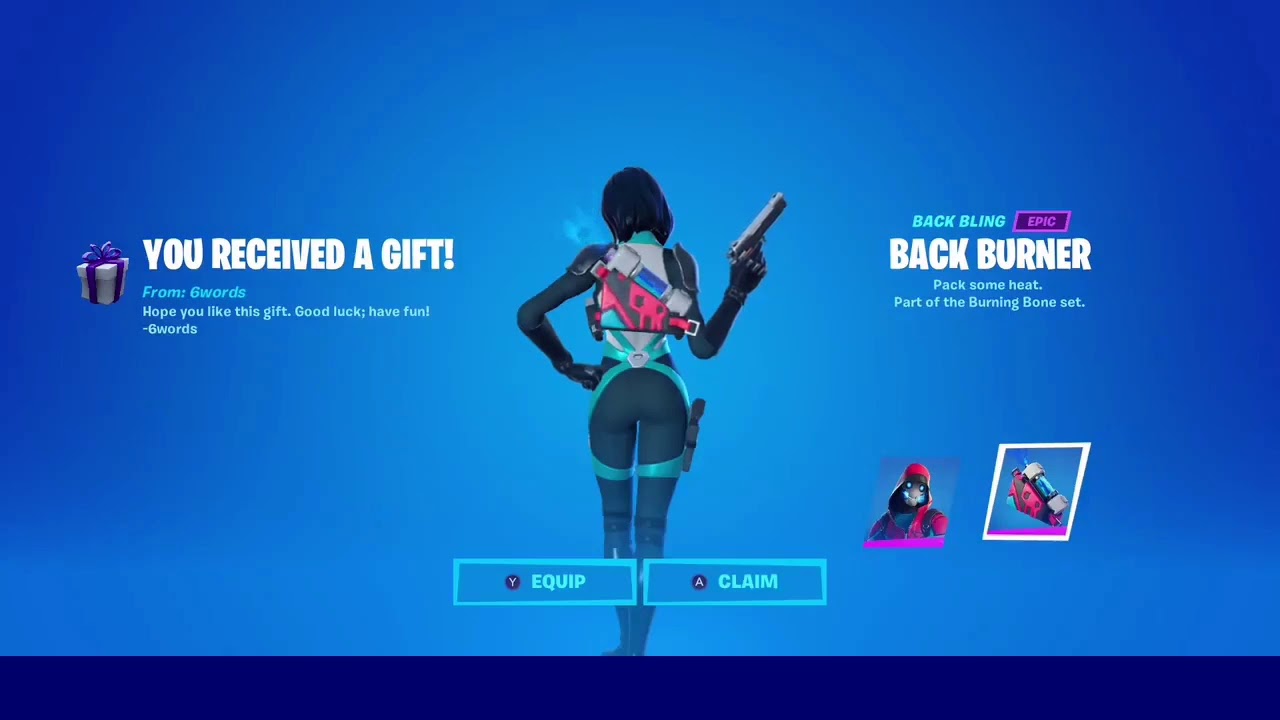 Getting Gifted Bonehead and Dynamic Shuffle in Fortnite - YouTube