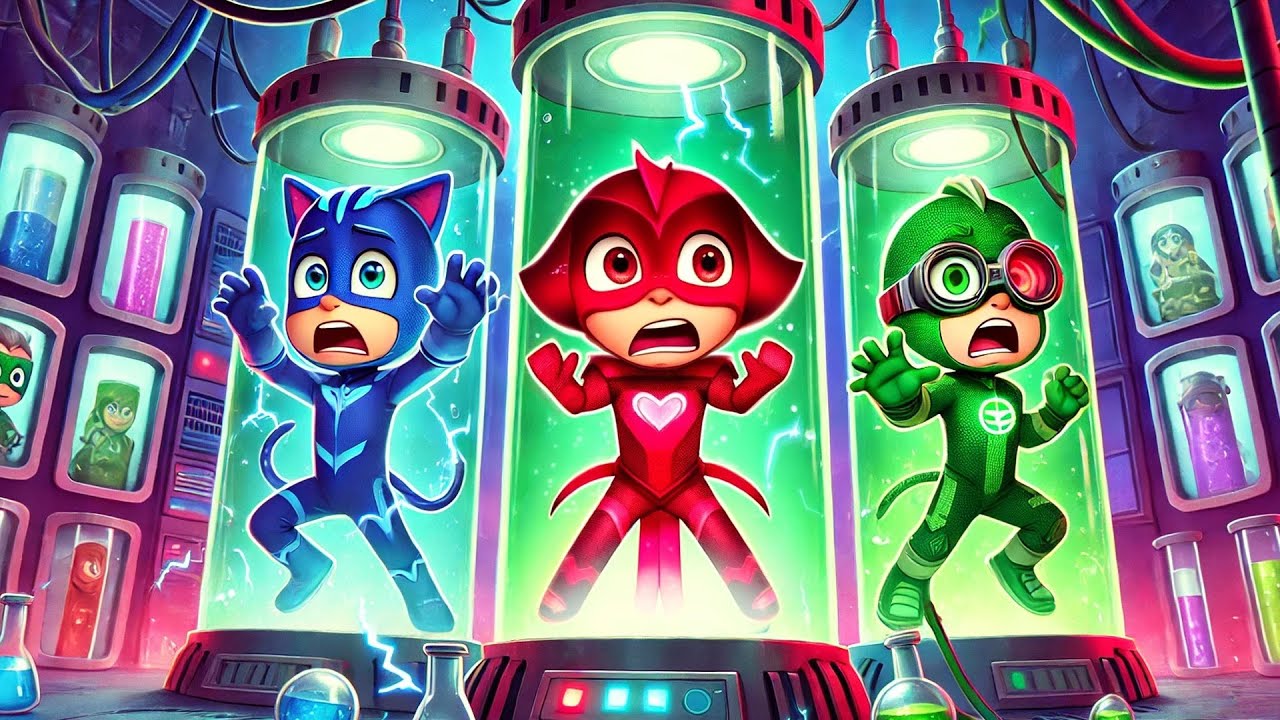 CATBOY, OWLETTE and GEKKO have a new source of energy P2 - Catboy's life story-2D animation PJ ...