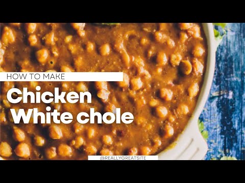 Chicken white chole/ chicken white chole Recipe by # Enjoy food with me ...