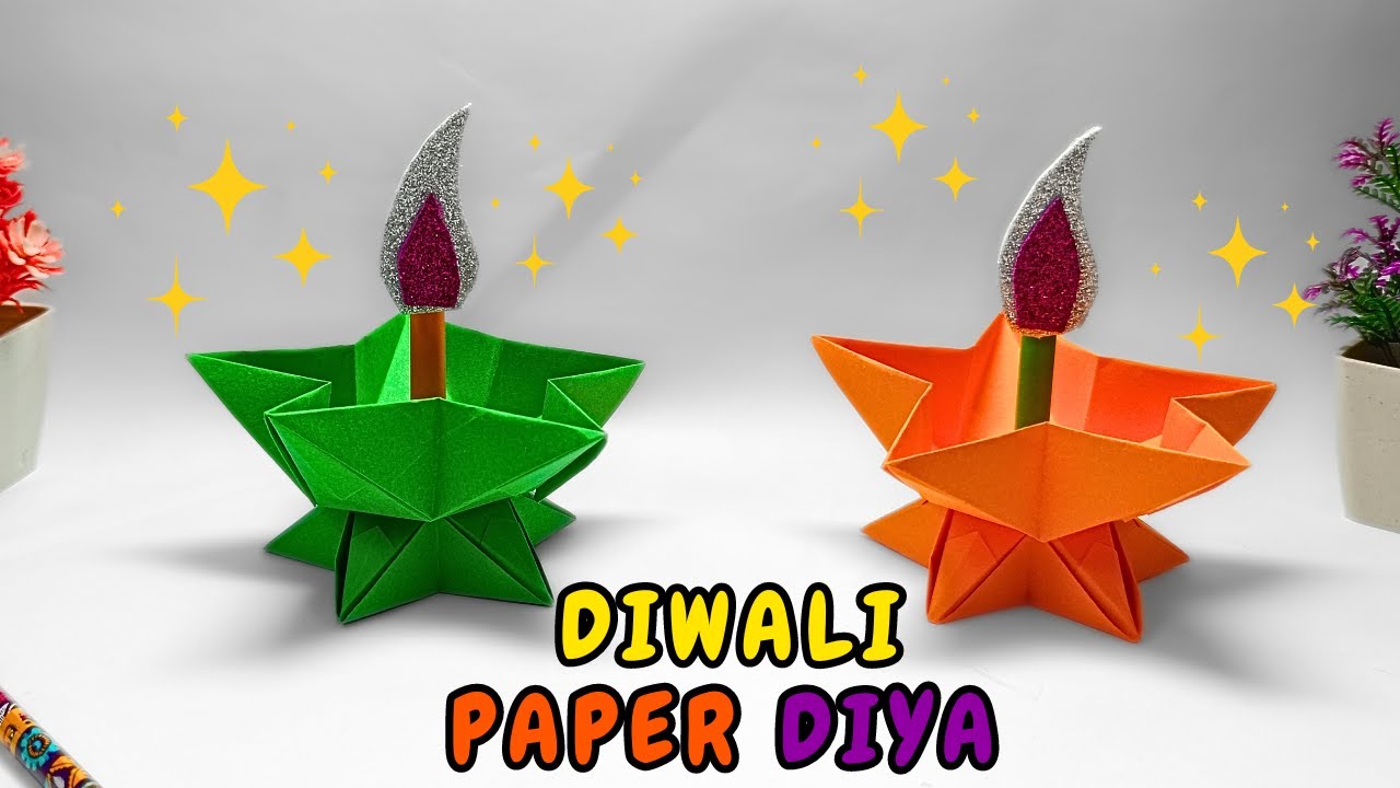 DIY Diwali Paper Diya | Origami Diwali Paper Diya | Easy Diwali ...