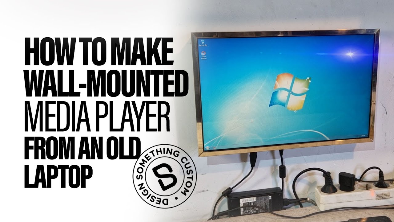 How to Make a Wall-Mount Media Player From an Old Laptop - YouTube