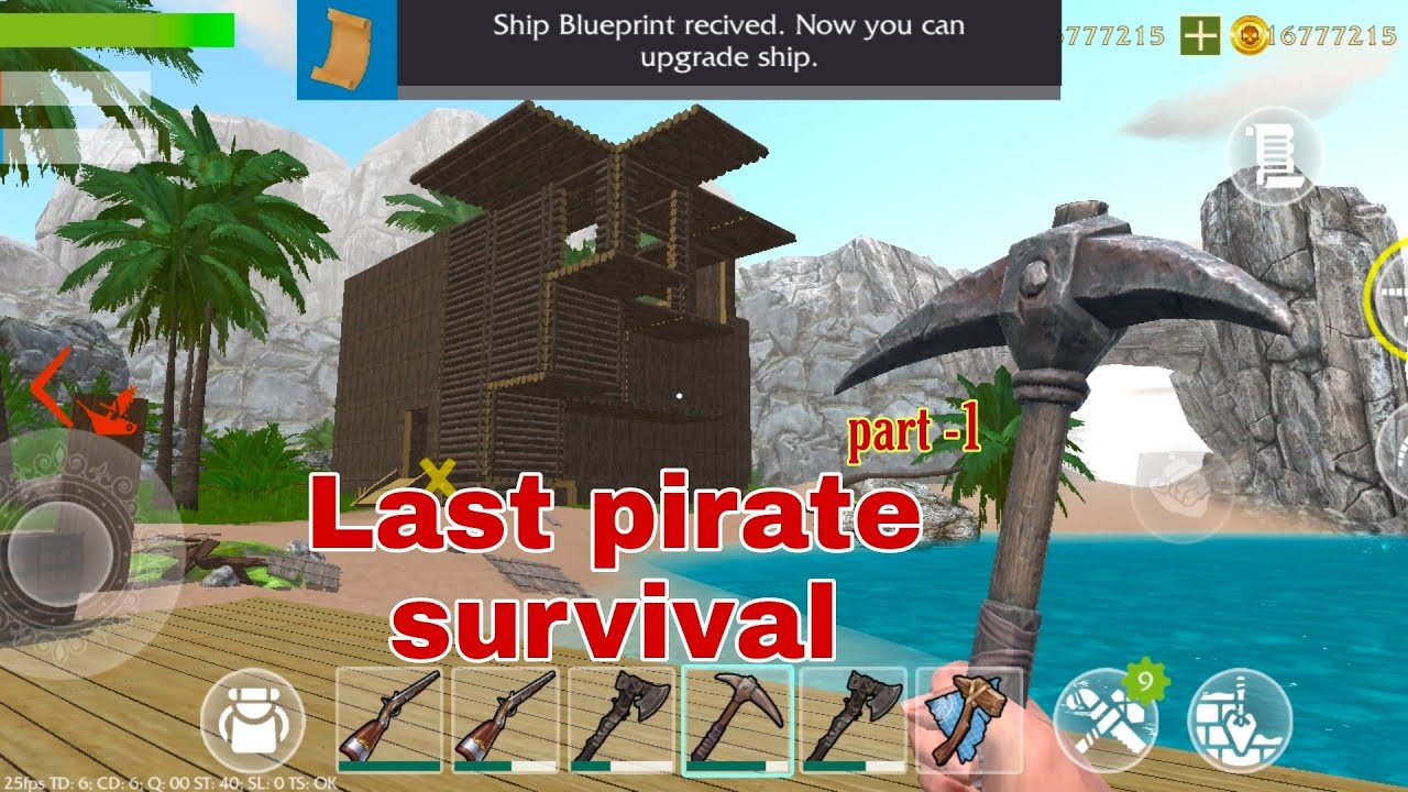 Last pirate survival island build a big home - YouTube