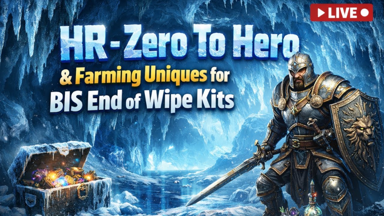 HR - Zero To Hero & Farming Uniques for BIS End of Wipe Kits - YouTube