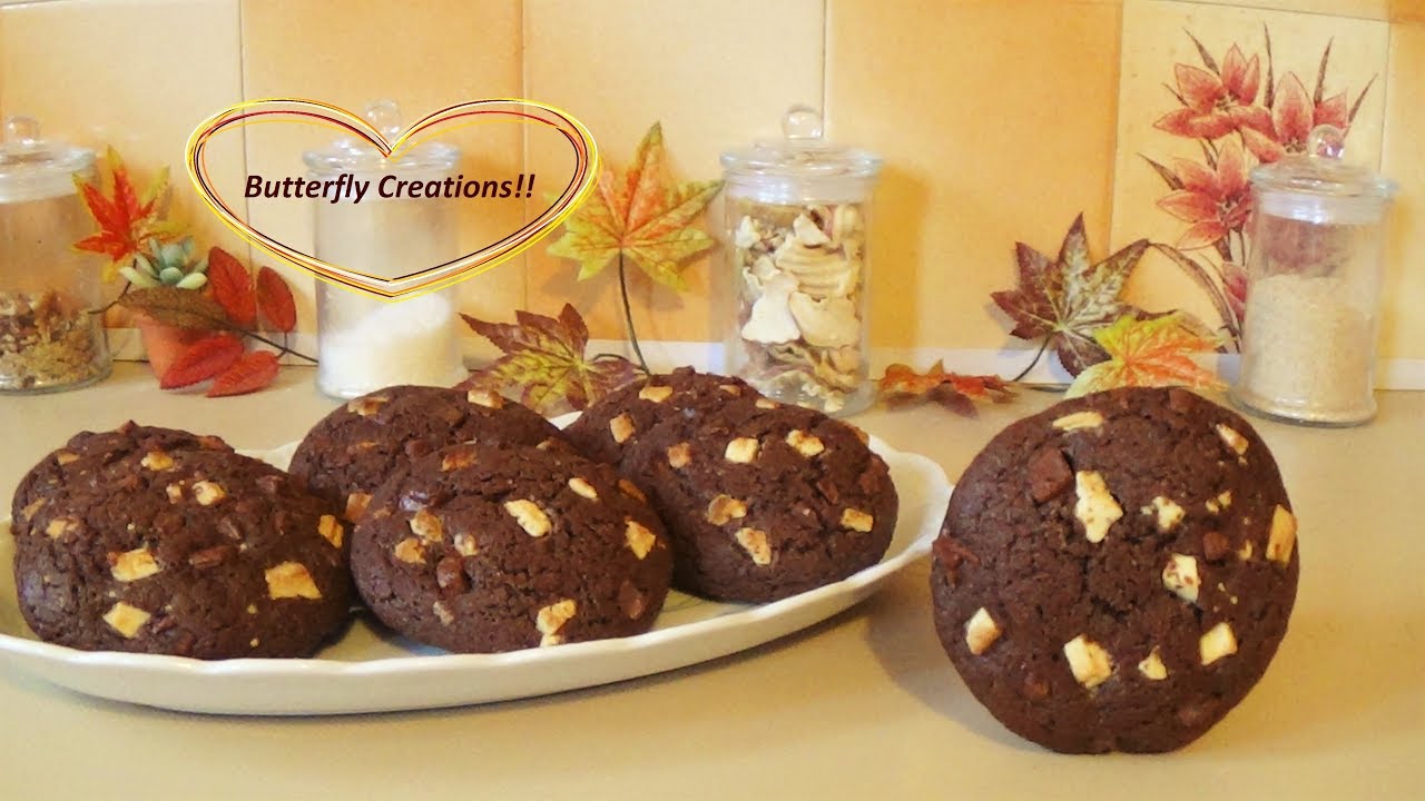 Σοκολατένια cookies ! ( Κούκις με κομματάκια σοκολάτας ) - YouTube