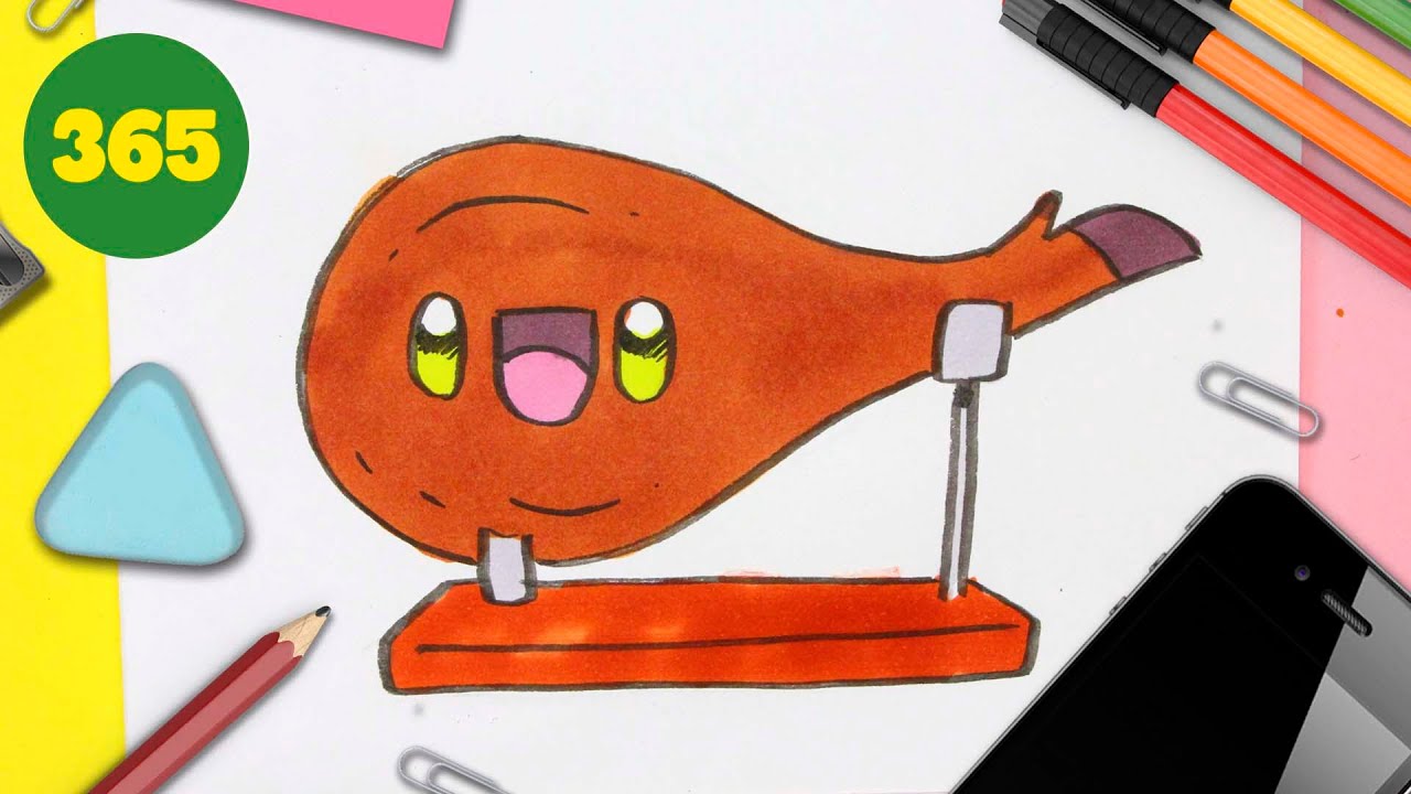 How to Draw a Cute ham Step by Step – Kawaii Drawing Tutorial - YouTube