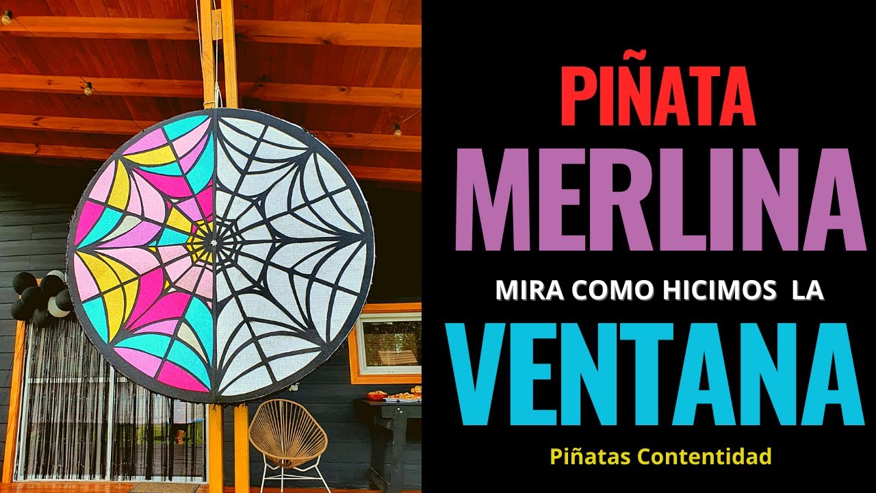 Piñata MERLINA Addams | COMO HACER el VITRO de SU Ventana - YouTube
