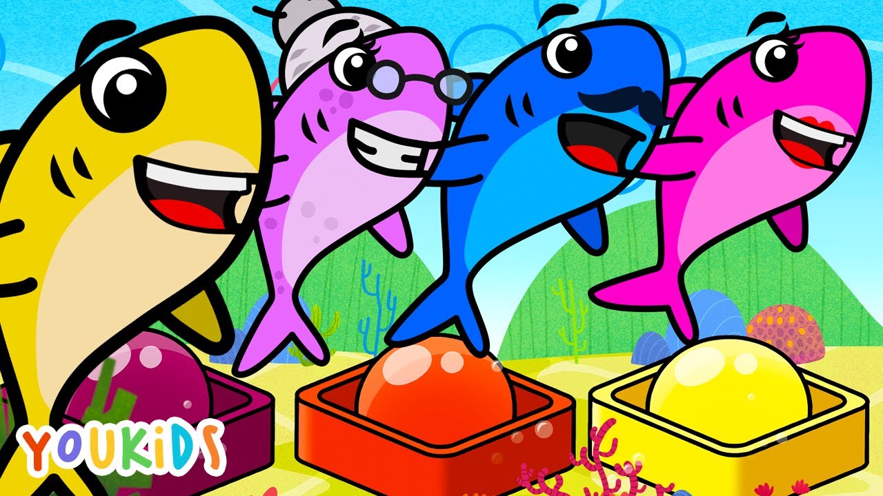 Five Baby Sharks Went for a Swim | YouKids Nursery Rhymes - YouTube