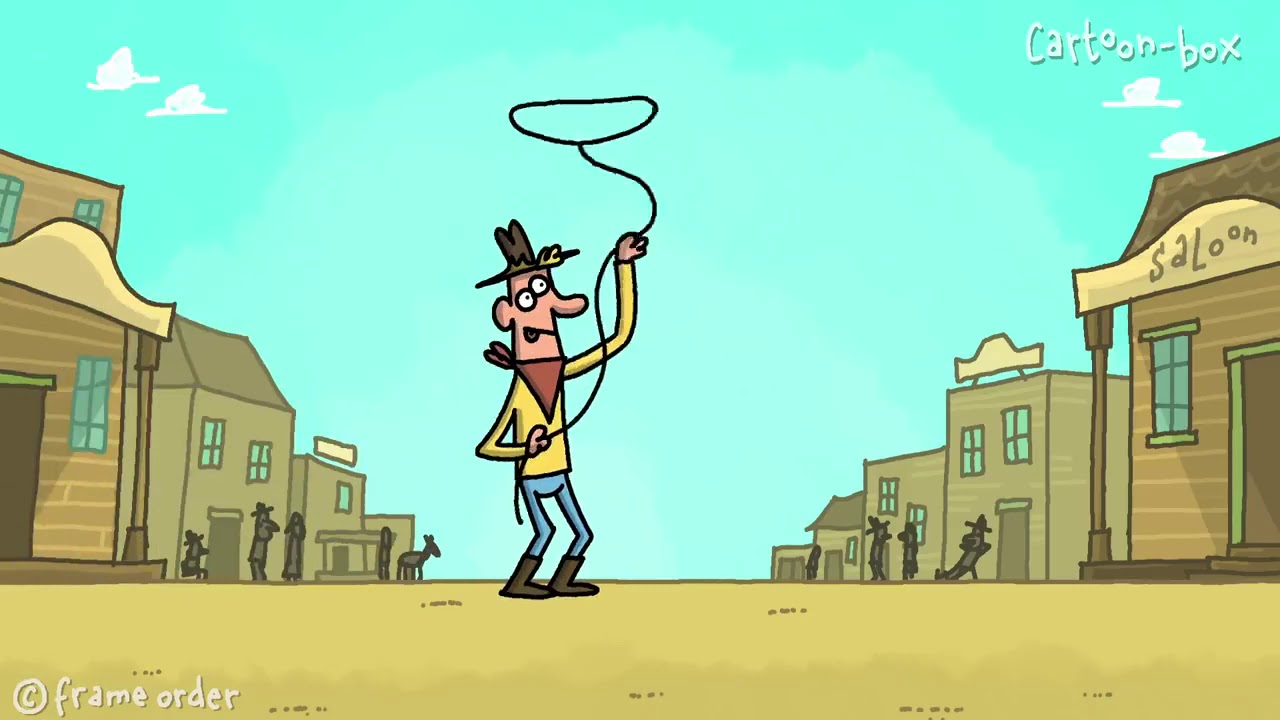 Lasso Tricks With Cowboy Benny.Cartoon box. - YouTube
