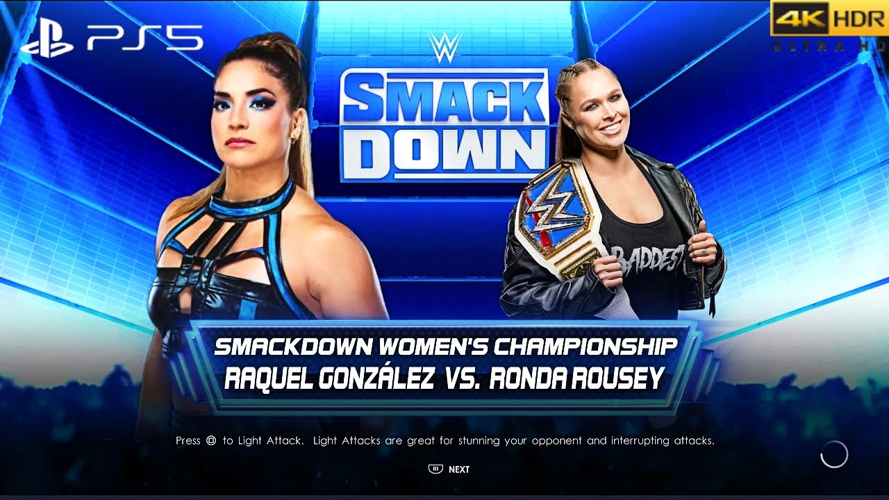 WWE 2K22 (PS5) - RONDA ROUSEY vs RAQUEL RODRIGUEZ | SMACKDOWN WOMEN'S ...