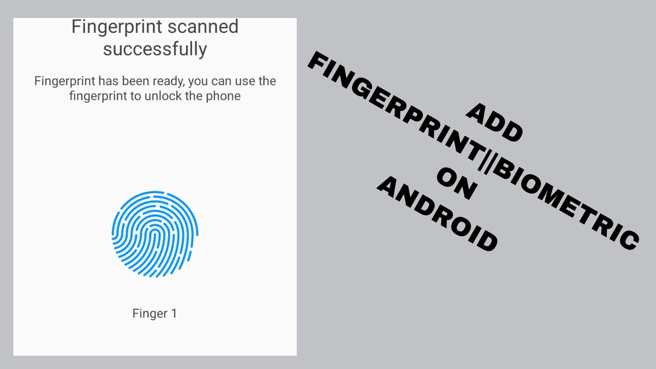 How to add fingerprint unlock to my android||enable fingerprint ...