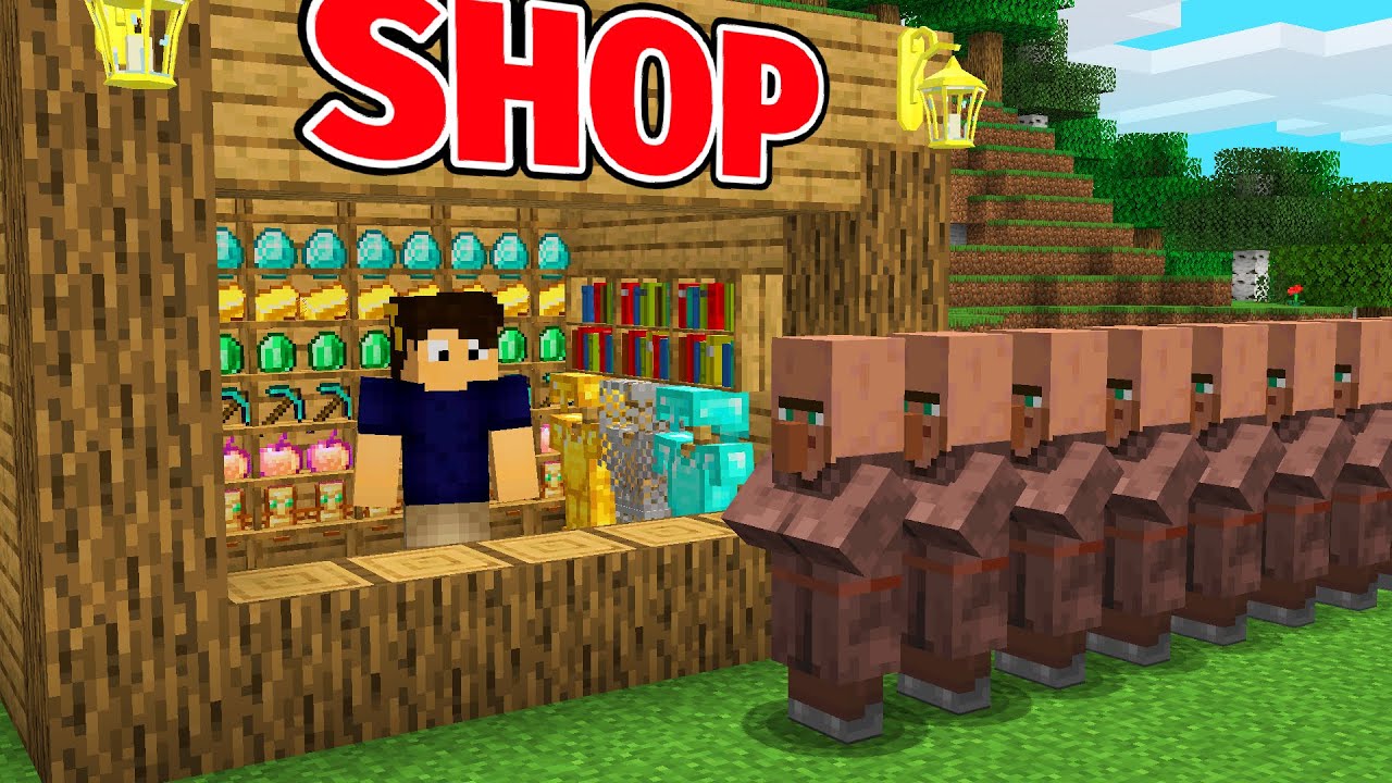 ABRI uma LOJA pra VENDER ESMERALDAS pros VILLAGERS! - YouTube