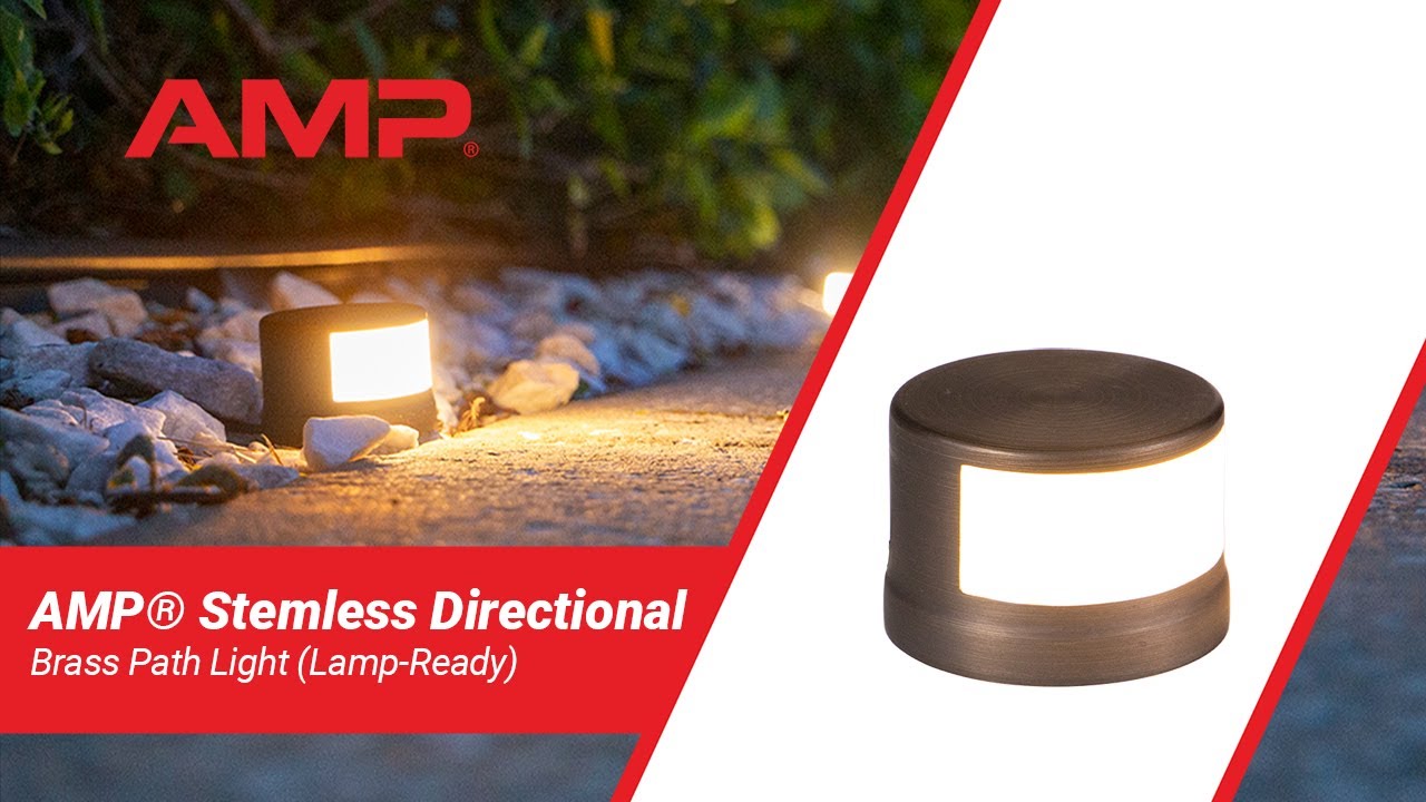 AMP® Stemless Directional Brass Path Light (Lamp-Ready) - YouTube