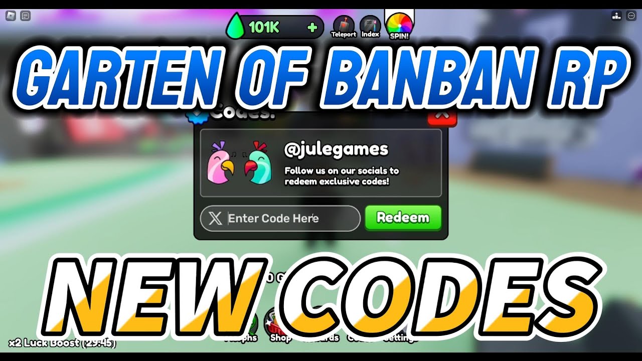 *NEW* Garten of Banban RP Codes + How to Redeem - YouTube