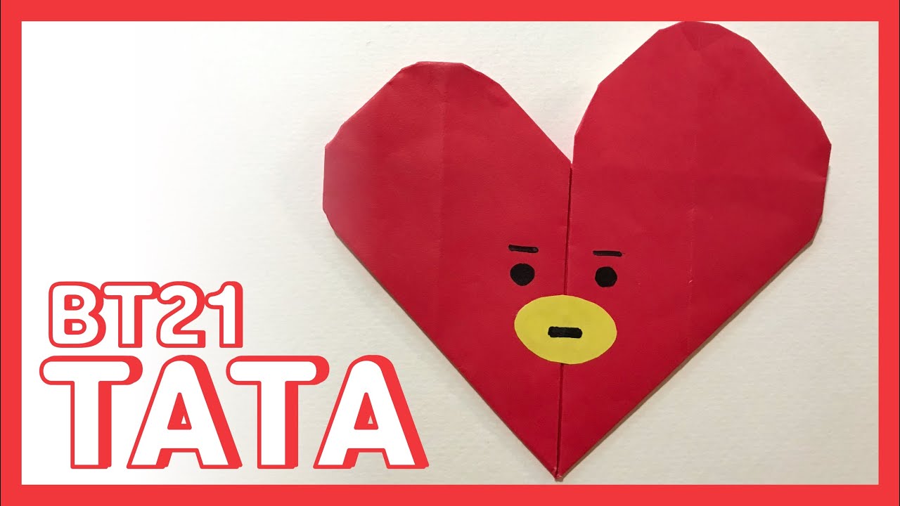 [Origami] DIY BT21 TATA | [종이접기] 방탄소년단 BT21 타타 만들기 | origami bt21 | DIY ...