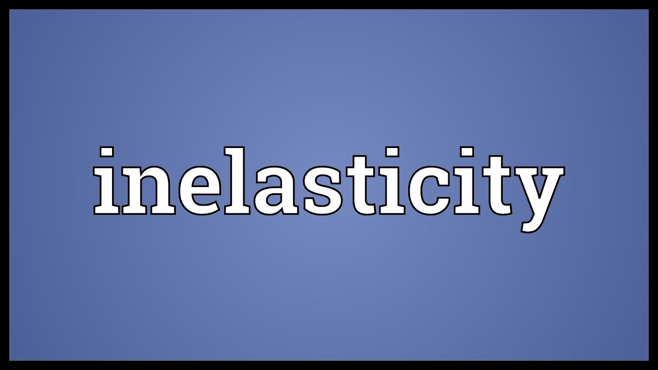 Inelasticity Meaning - YouTube