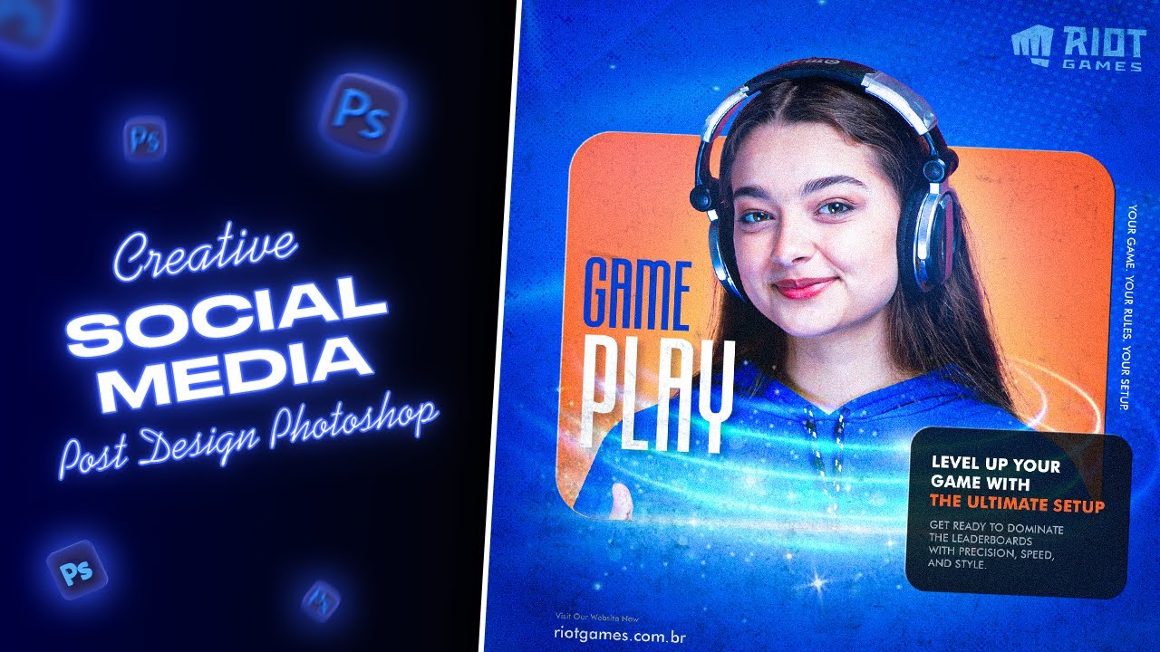 How to Design Creative Social Media Post in Photoshop - YouTube