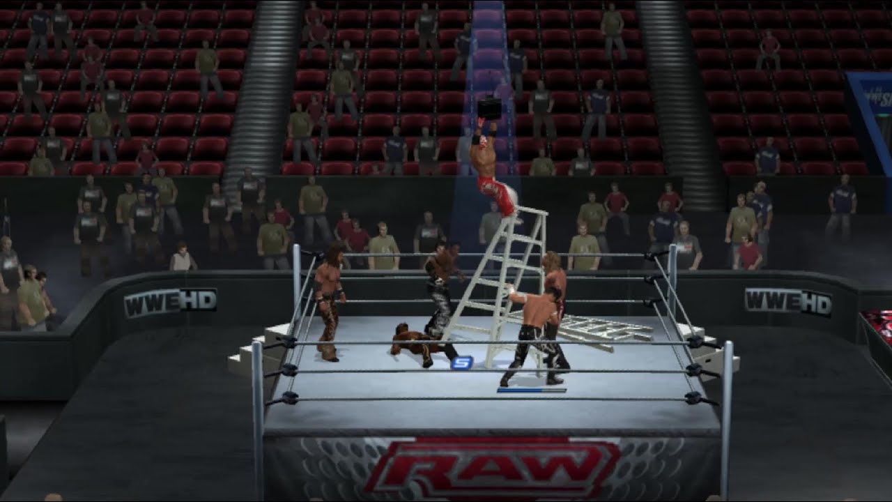 WWE ladder match | WWE Smackdown VS Raw 2011 | PCSX2 Gameplay - YouTube