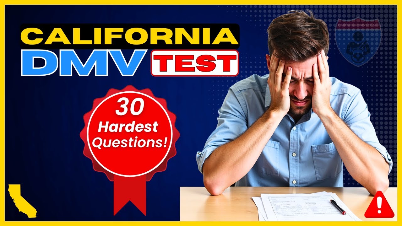 California DMV Study Test: Don’t Fail These 30 Hardest Ones! - YouTube