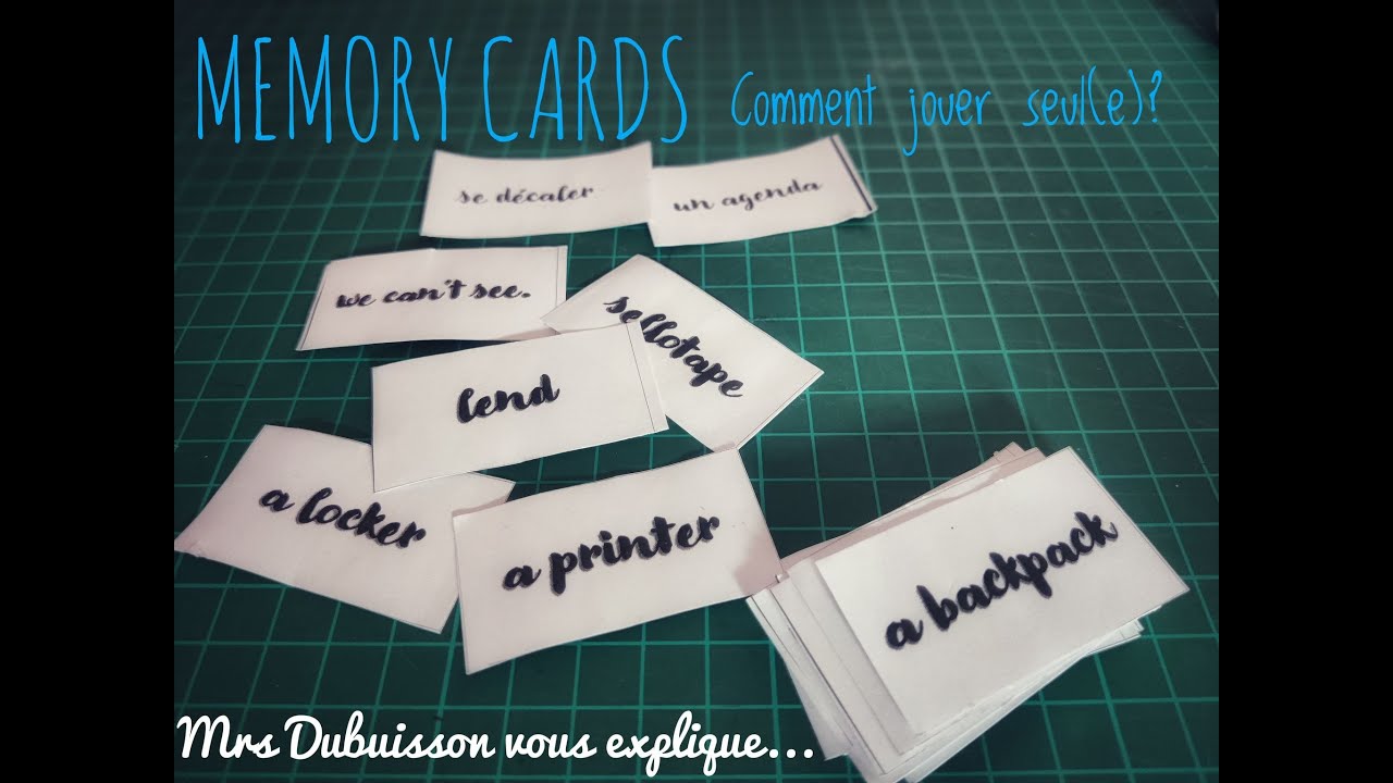 MEMORY CARDS Comment jouer avec - YouTube