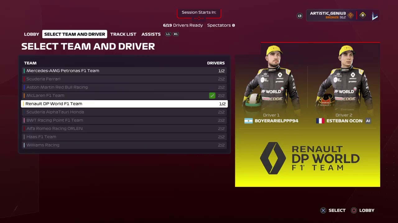 F1 2020 - Unranked Lobby 5 Lap Races - YouTube