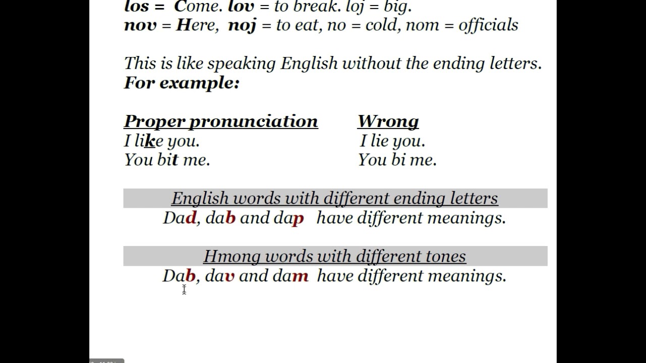 Speaking Hmong with the proper tones - YouTube