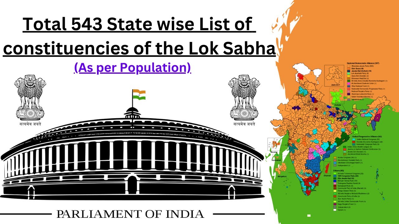 Total 543 State wise List of constituencies of India.भारतीय लोकसभा के ५४३ राज्यवार निर्वाचन ...