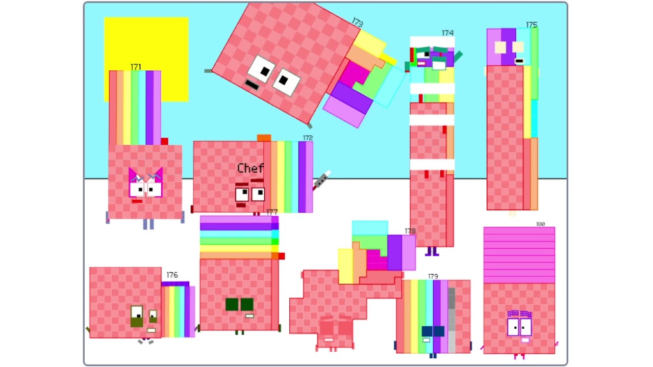 Numberblocks band 171 - 180 - YouTube