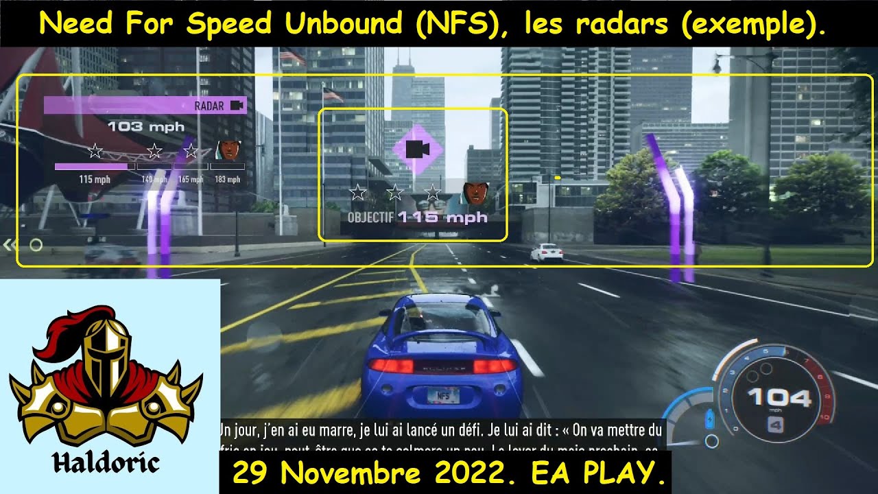 Need For Speed Unbound (NFS), les radars (exemple). - YouTube