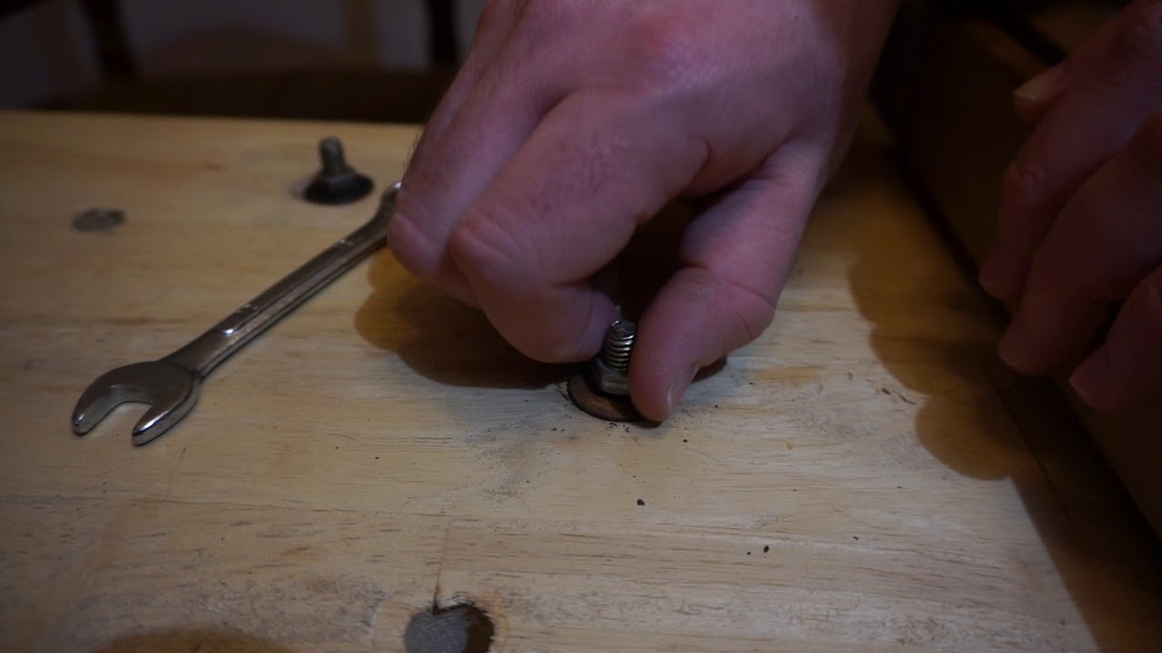 Threading a nut with a wrench - YouTube